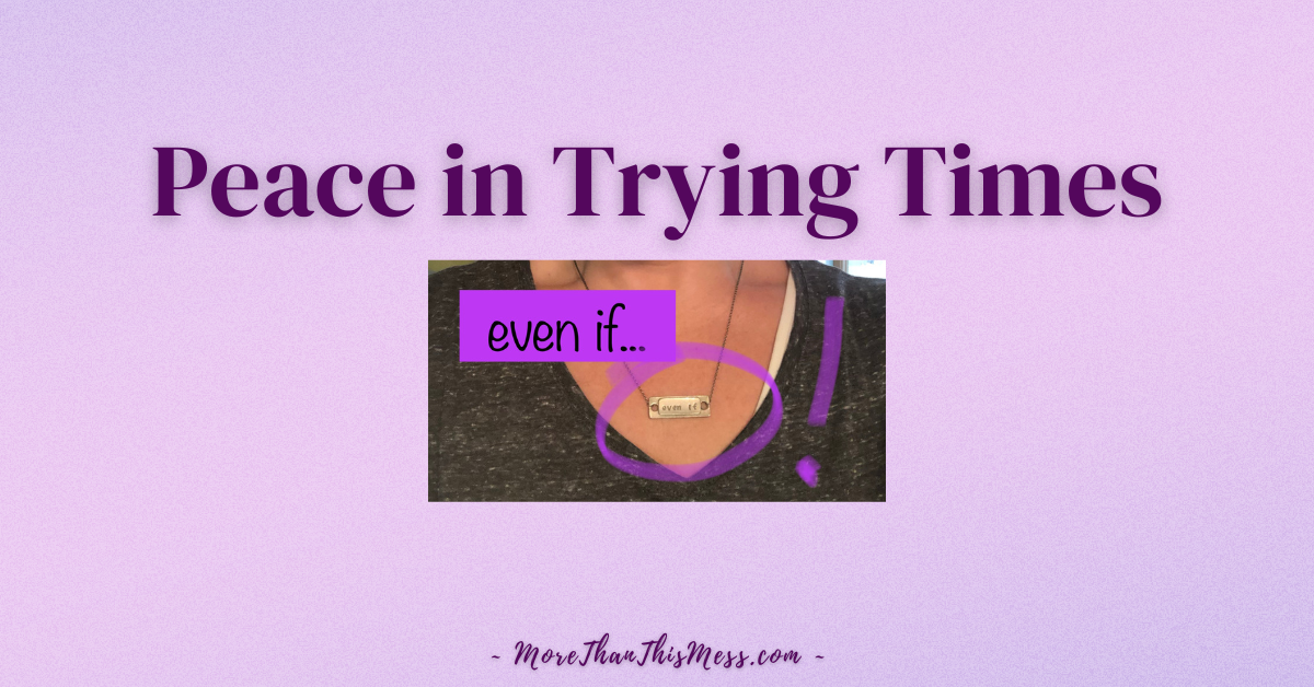 Peace in Trying Times – More Than This Mess